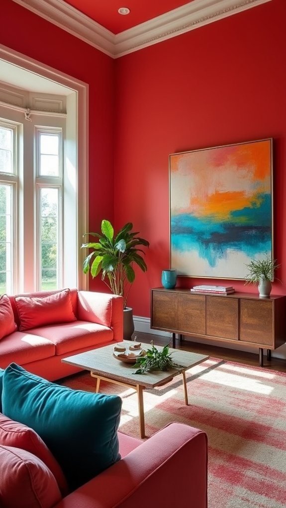 23 Red Living Room Color Schemes That Feel Bold and Inviting