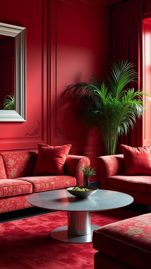 23 Red Living Room Color Schemes That Feel Bold and Inviting