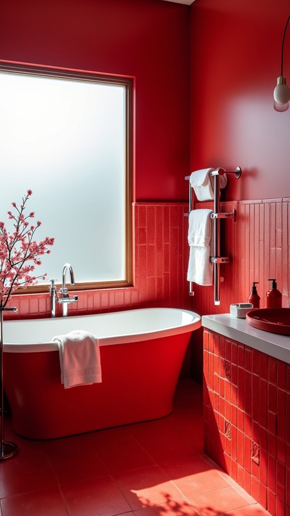 20 Red Bathroom Color Schemes That Make a Statement
