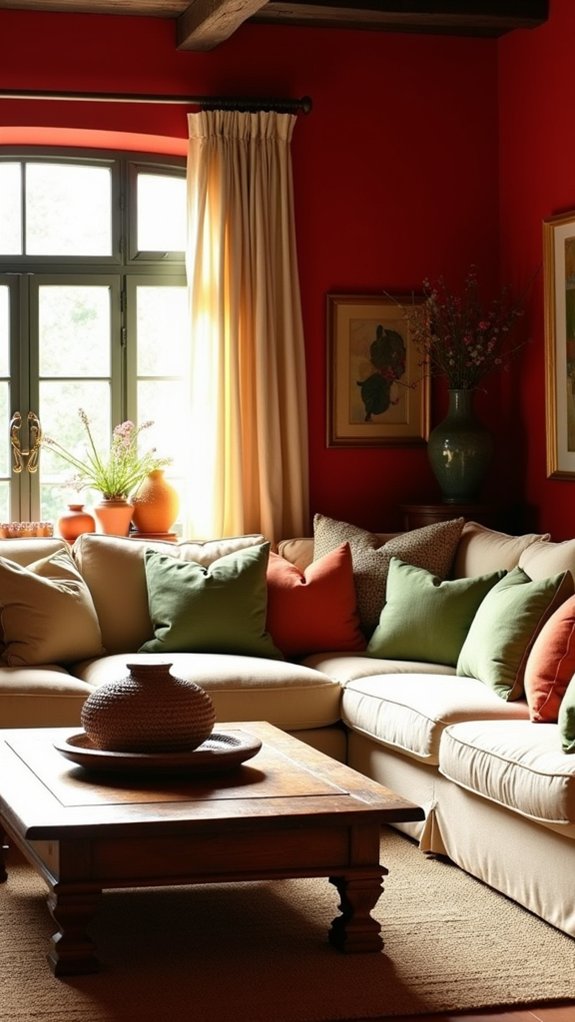 23 Red Living Room Color Schemes That Feel Bold and Inviting