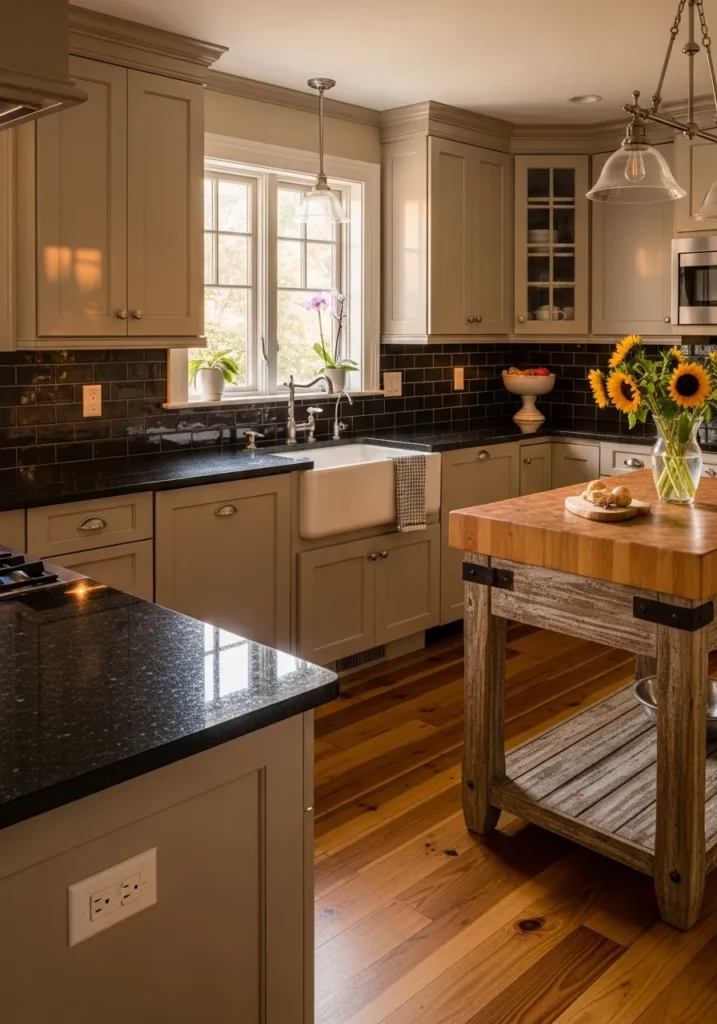 20 Classic Kitchens With Black Granite Countertops That Age Beautifully